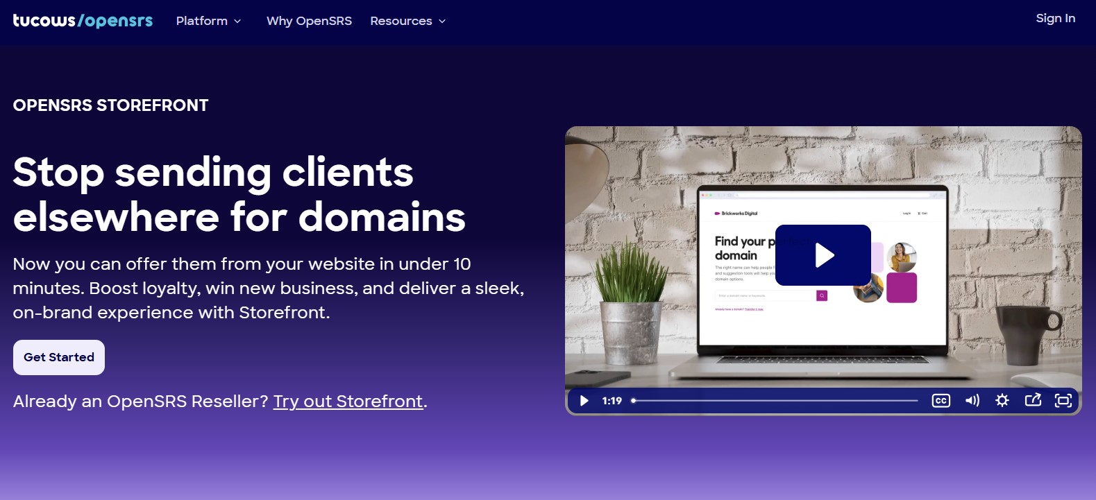 Discover OpenSRS Storefront | OpenSRS